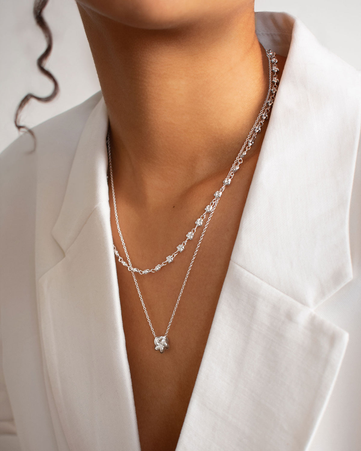 Empower drop chain necklace silver – Drakenberg Sjölin